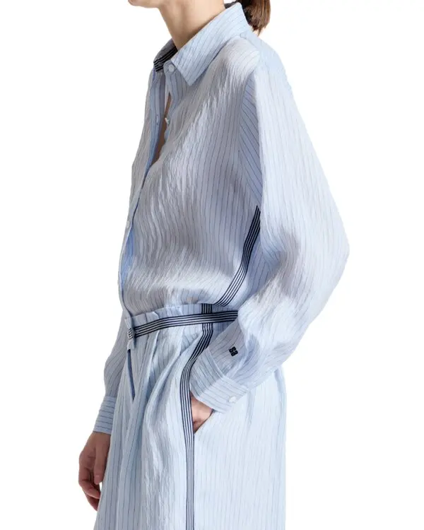 SAINT ART Lanette Pinstriped Blouse