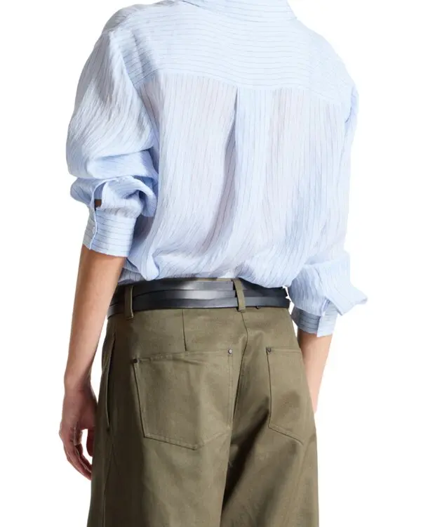 SAINT ART Lanette Pinstriped Blouse