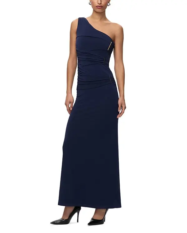 Herve Leger Irie One-shoulder Gown - Storm