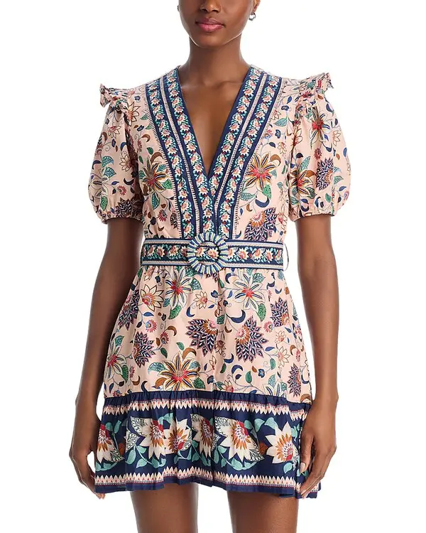 Farm Rio Dehli Mini Dress - Floral