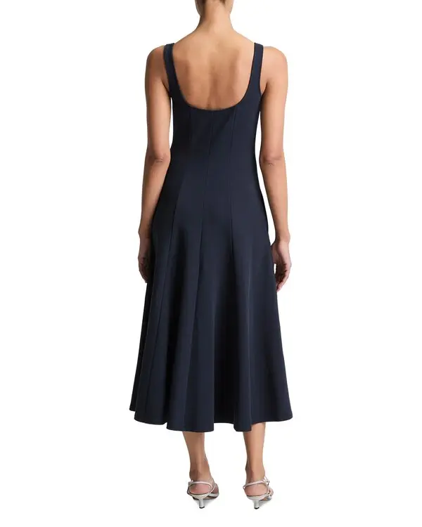 Vince Square Neck Seamed Dress - Eclipse
