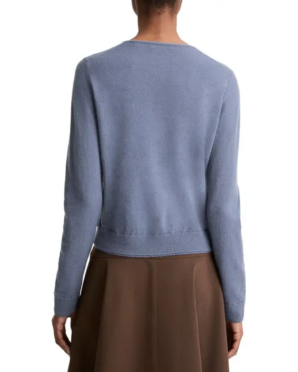 Vince Scallop Trim Cardigan Sweater - Azul