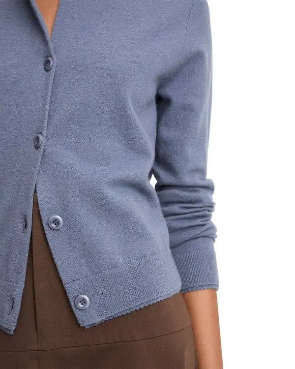 Vince Scallop Trim Cardigan Sweater - Azul