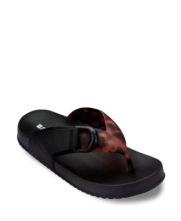 Melissa Cozy Thong Flip Flop Sandals - Black/clear