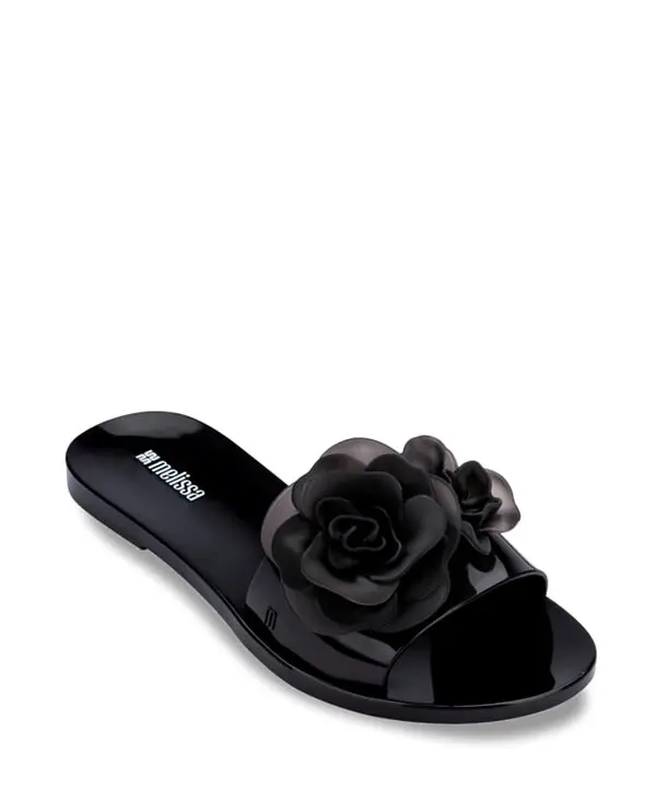 Melissa Babe Petals Slides - Black