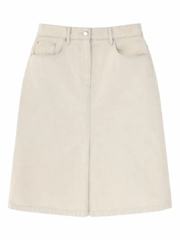 A.p.c. Denim Midi Skirt - Powder
