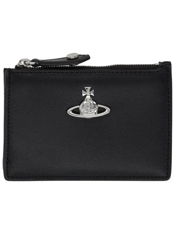 VIVIENNE WESTWOOD Card Holder With "orb" Detail - Black
