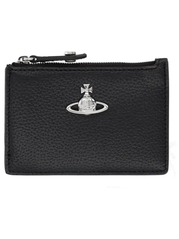 VIVIENNE WESTWOOD Card Holder With "orb" Detail - Black