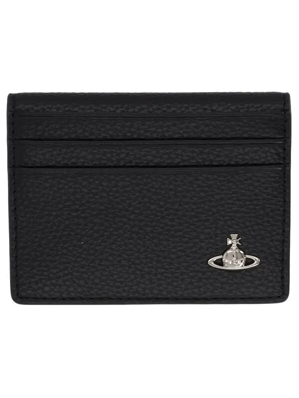 VIVIENNE WESTWOOD Card Holder With "orb" Detail - Black