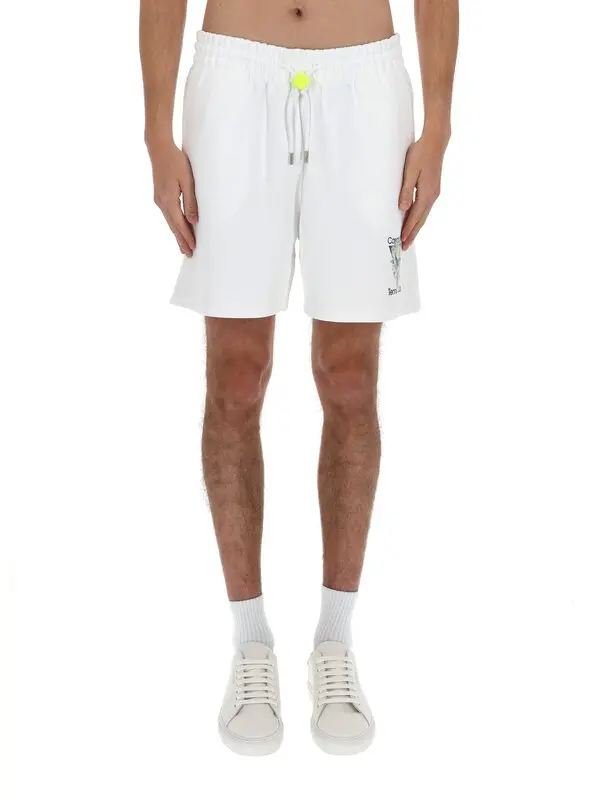 Casablanca Logo Shorts - White