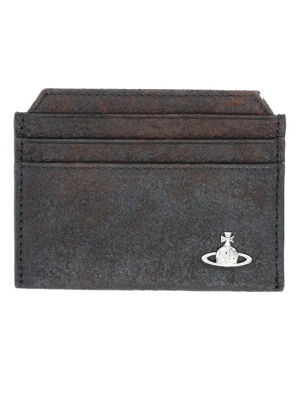 VIVIENNE WESTWOOD Card Holder With "orb" Detail - Brown