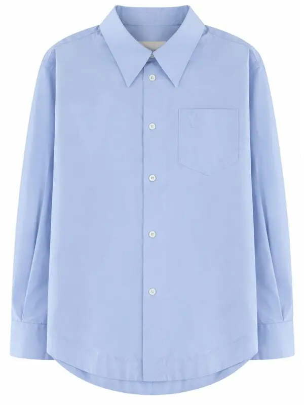 AMI Paris Cotton Shirt - Azure