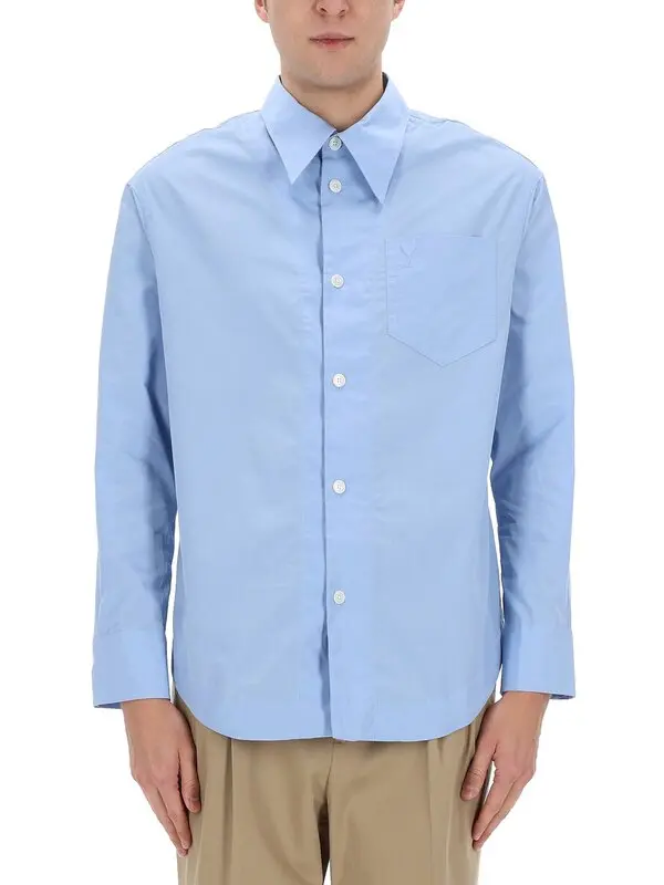 AMI Paris Cotton Shirt - Azure