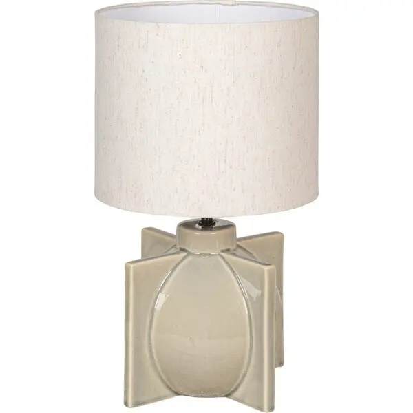 STORIED HOME Table Lamp With Crossed Base And Shade