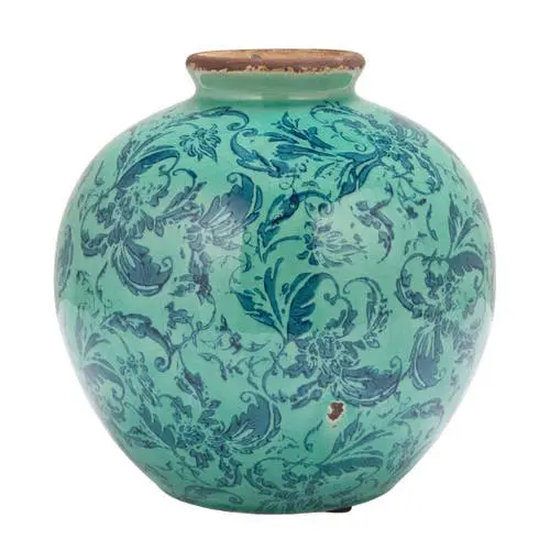 STORIED HOME Vase With Transferware