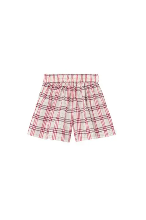 Burberry Check Cotton Wide-leg Shorts