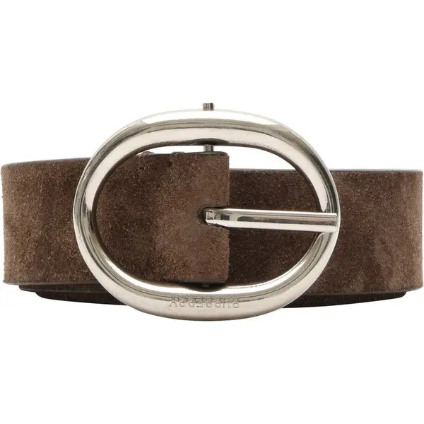Burberry Bloomsbury Suede Belt - Military Brown