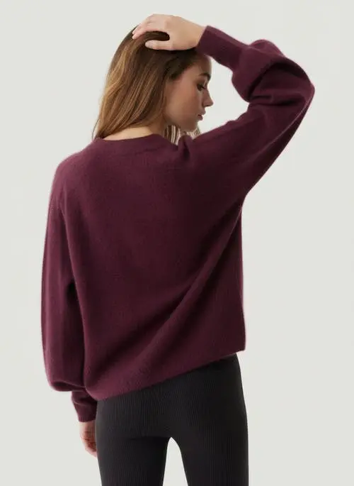 Majestic Filatures Long Sleeve V-neck Pullover Sweater