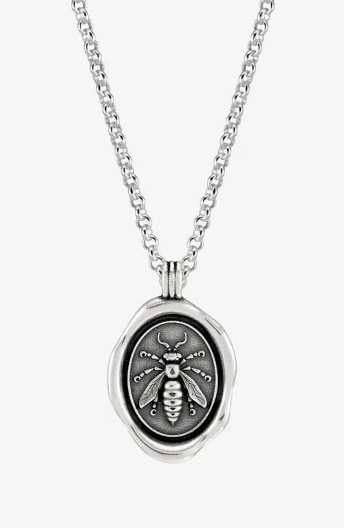 DOWER & HALL Achievement Wasp Talisman Necklace - Sterling Silver