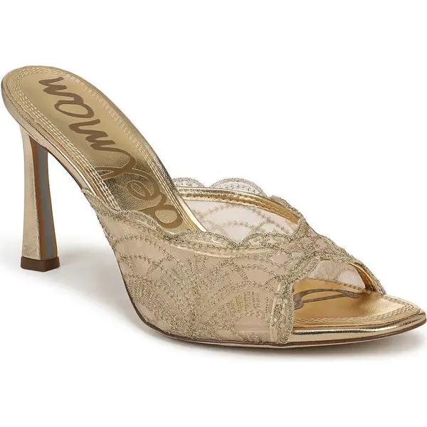 Sam Edelman Iva Mesh Sandal - Amber Gold