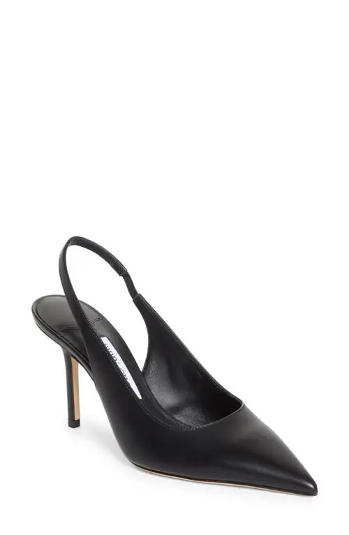 JIMMY CHOO Love Pointed Toe Slingback Pumps - Black