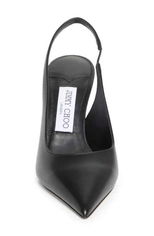 JIMMY CHOO Love Pointed Toe Slingback Pumps - Black