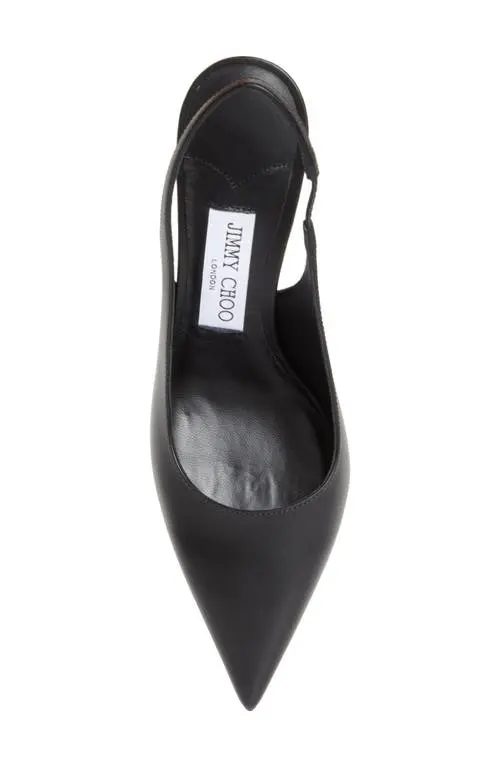 JIMMY CHOO Love Pointed Toe Slingback Pumps - Black