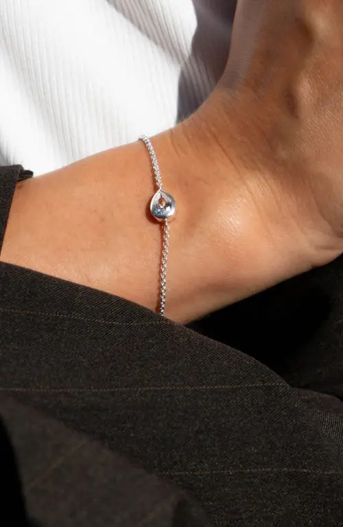 DOWER & HALL Pear White Topaz Chain Bracelet - Sterling Silver