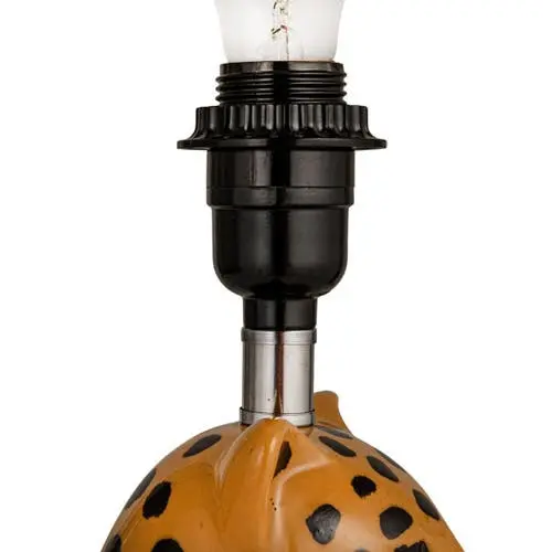 STORIED HOME Cheetah Table Lamp With Shade And Inline Switch