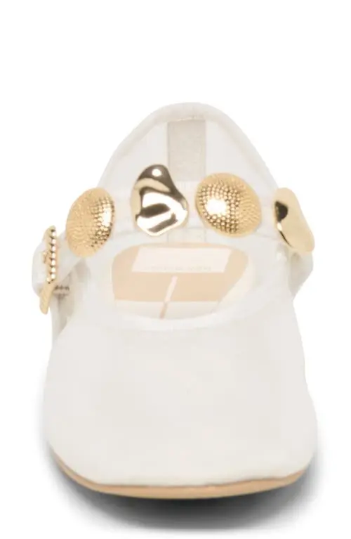Dolce Vita Relan Mesh Mary Jane Flat - White Mesh