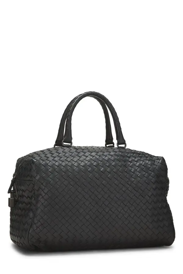 Bottega Veneta Intrecciato Leather Boston