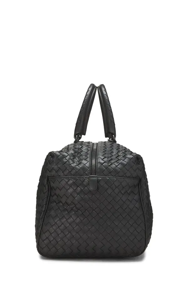 Bottega Veneta Intrecciato Leather Boston