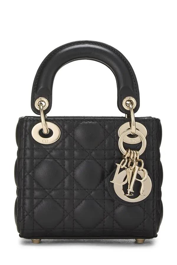 Dior Lambskin Lady Bag - Black