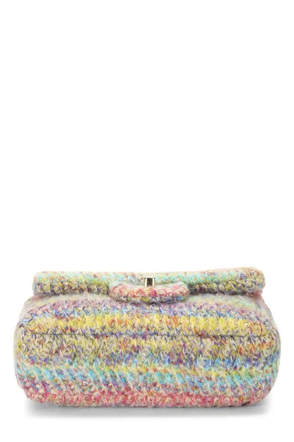 Chanel Multicolor Knit Rectangular Flap Bag
