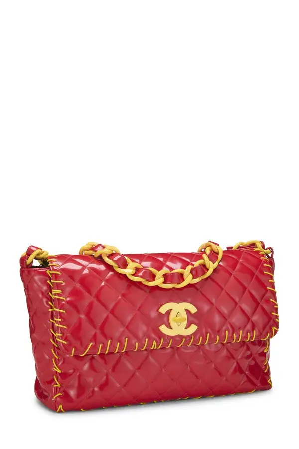 Chanel Vinyl Whipstitch Half Flap