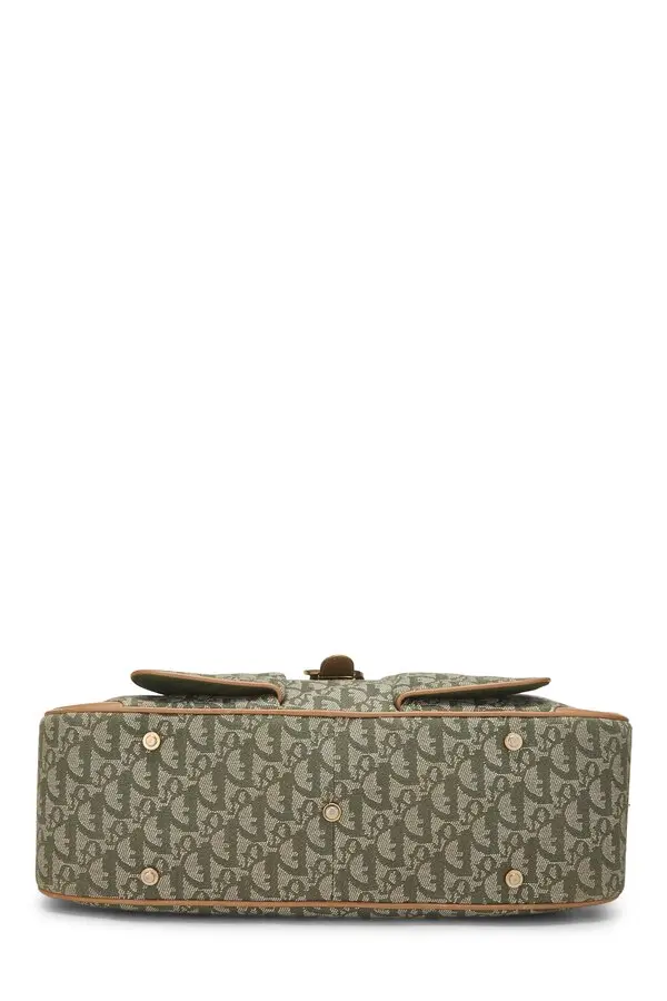 Dior Trotter Canvas Saddle Bowler Bag - Green
