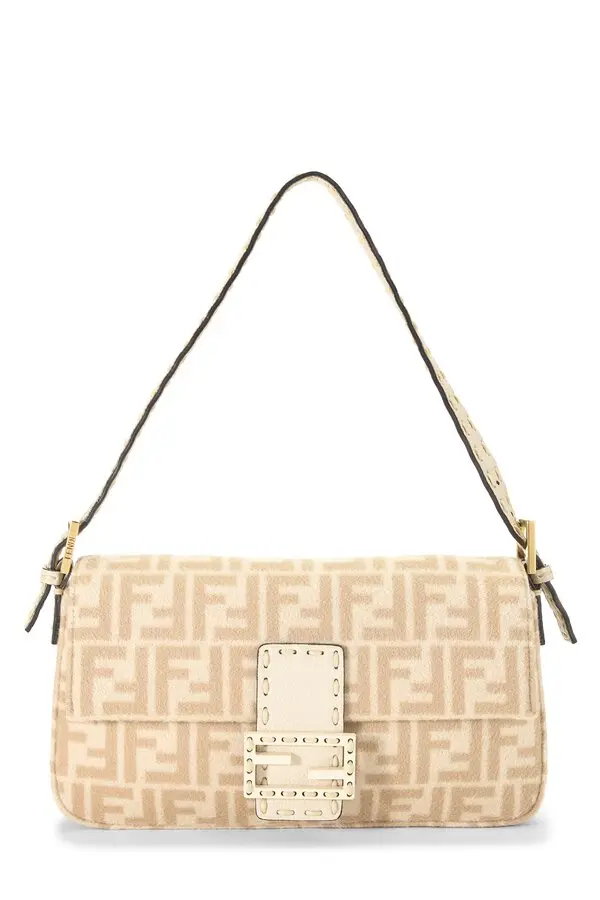 Fendi Selleria Wool Baguette Bag