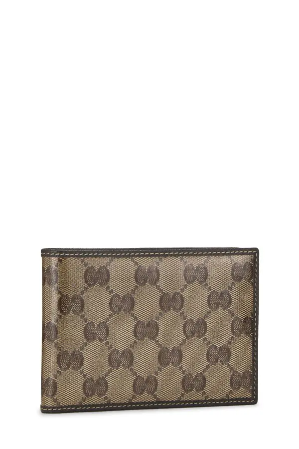 Gucci Original Gg Crystal Canvas Bifold Wallet