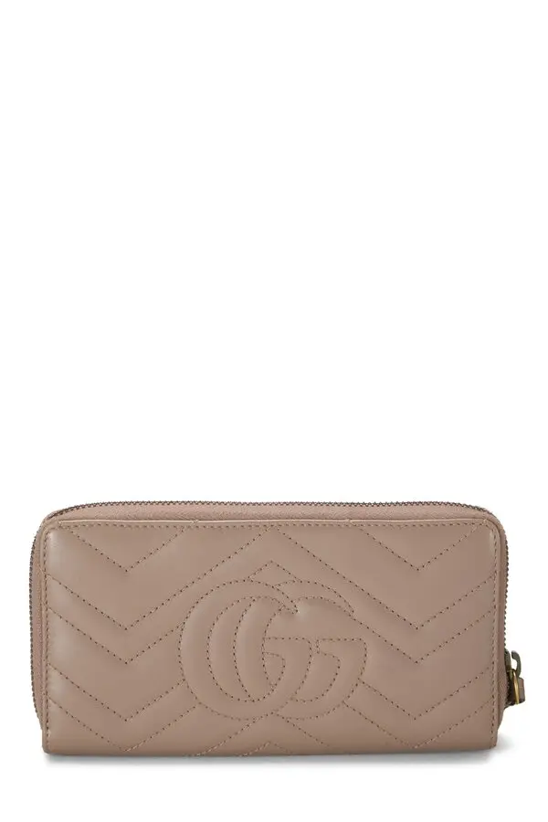 Gucci Matelassé Gg Marmont Zip Wallet