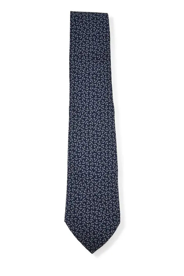 Hermès Anchor Motif Tie