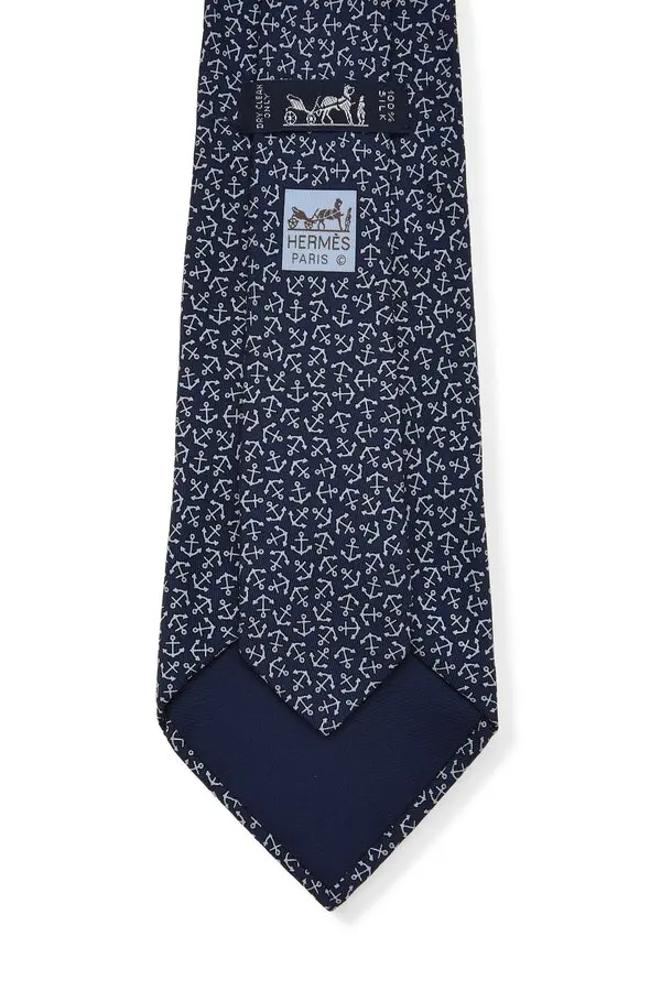 Hermès Anchor Motif Tie