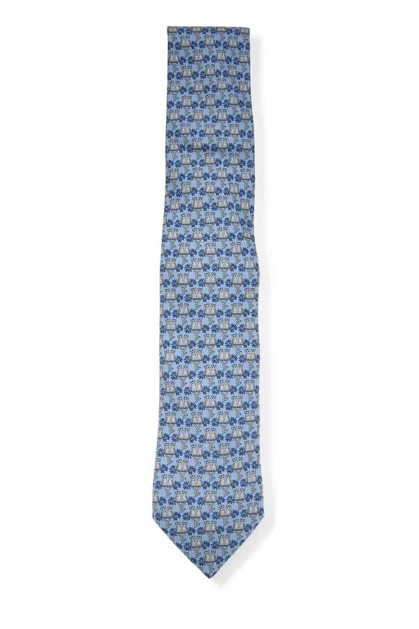 Hermès Lemur Motif Tie
