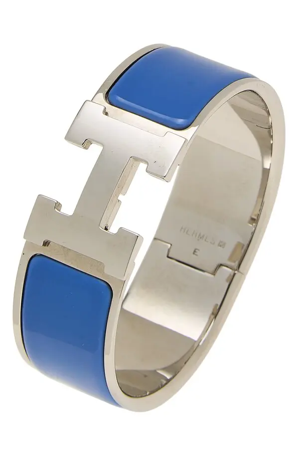 Hermès Enamel Clic-clac 'h' Bangle - Blue
