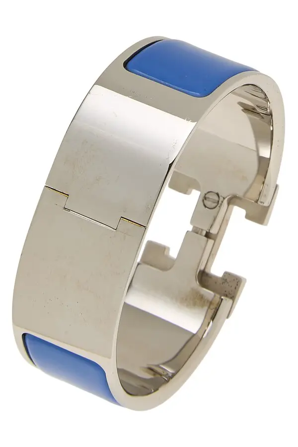 Hermès Enamel Clic-clac 'h' Bangle - Blue