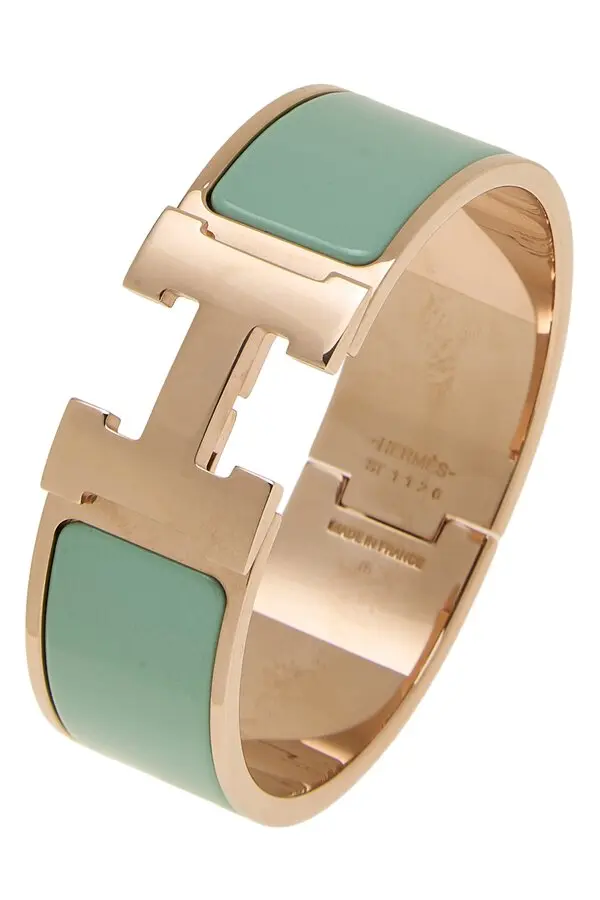 Hermès Enamel Clic-clac 'h' Bangle - Blue