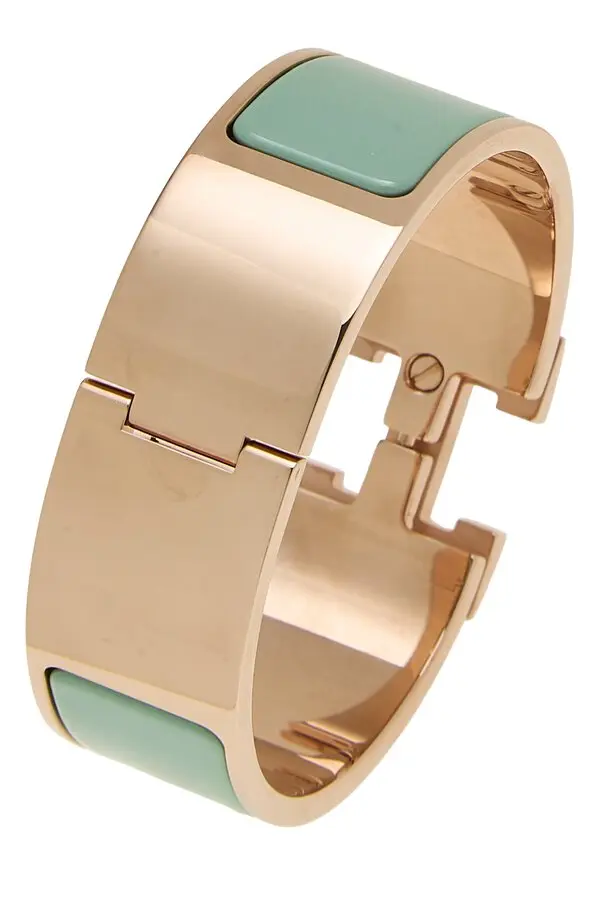 Hermès Enamel Clic-clac 'h' Bangle - Blue