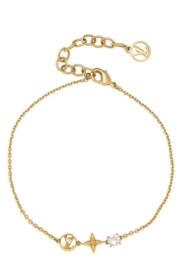 LOUIS VUITTON Crystal Petit Louis Bracelet - Gold