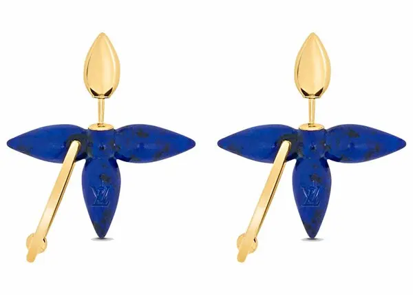 LOUIS VUITTON Louisette Swing Earrings - Blue/gold