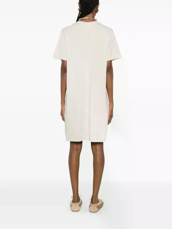 Eric Bompard Round-neck T-shirt Mini Dress - Neutrals