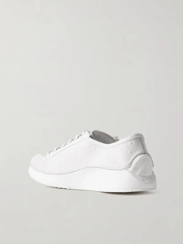Nike Air Superfly Ostrich-effect Leather Sneakers - Neutrals